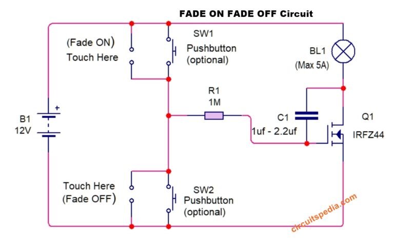 Fade On Fade Off Circuit | MOSFET Dimming Circuit | Slow ON