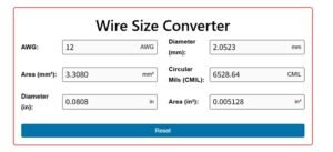 Wire Size Calculator | AWG To MM | AWG To CMIL Converter