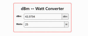 DBm To Watt Conversion | DBm To Watt Converter Calculator